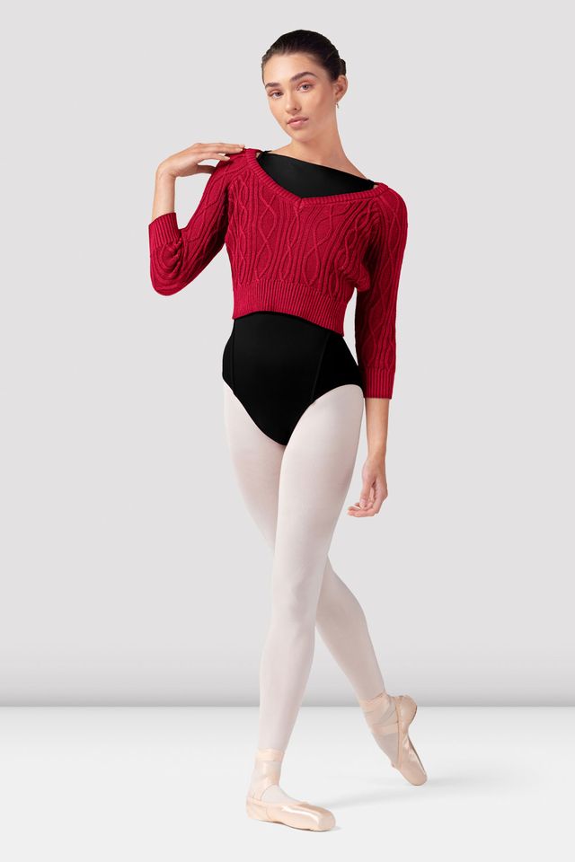 Ladies Bianca 3/4 Sleeve Sweater, Red – BLOCH Dance UK