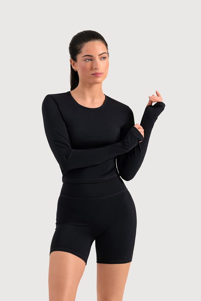 Ladies Apex Form Long Sleeve Top, Black – BLOCH Dance UK