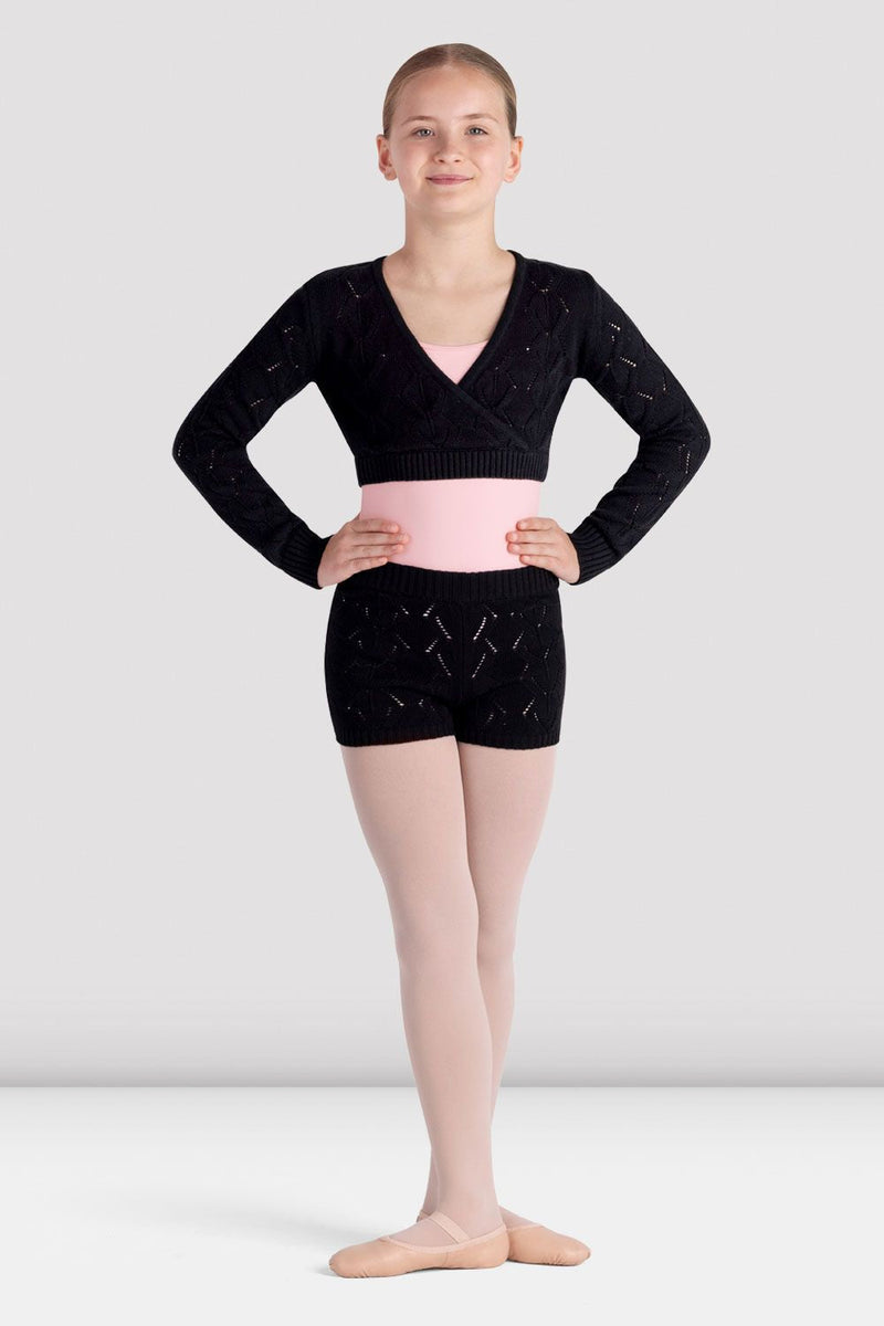 Girls Emily Long Sleeve Wrap Top, Black – BLOCH Dance UK